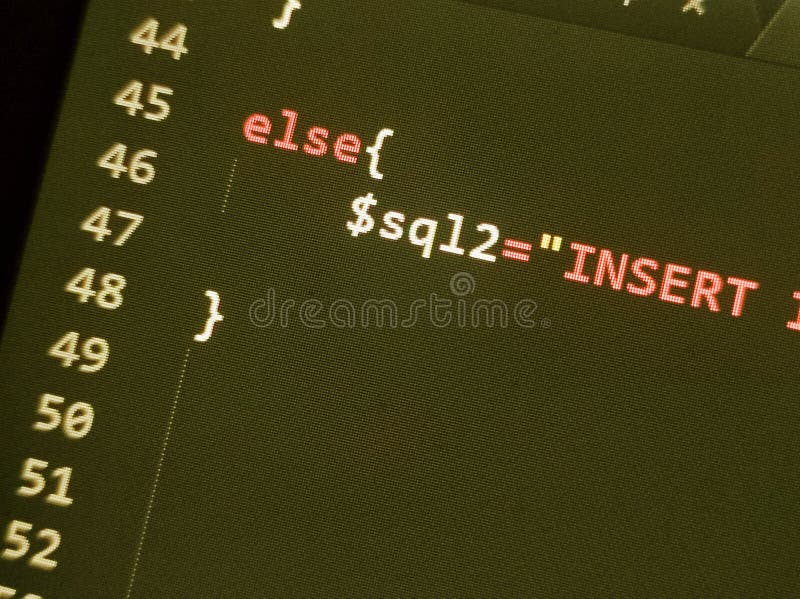 Coding Programming Source Code Screen Abstract Technology Background Cyber Attack Or Security