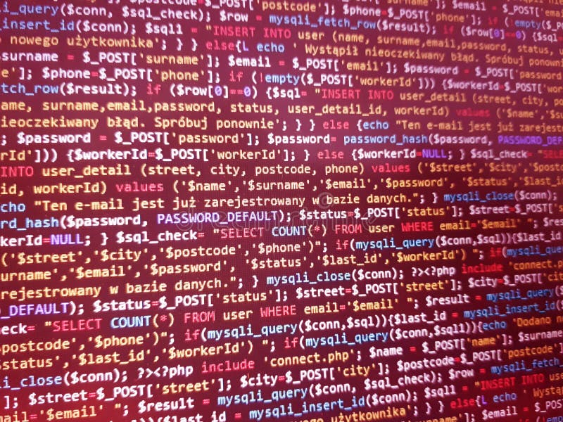 Coding Programming Source Code Screen. Abstract Technology Background. Cyber Attack or Security ...