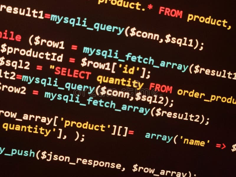 Coding Programming Source Code Screen Abstract Technology Background
