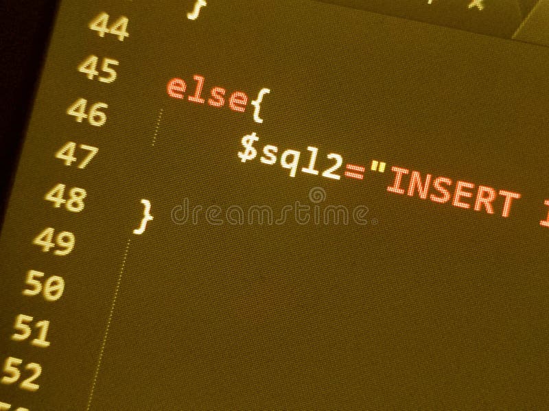 Coding Programming Source Code Screen Abstract Technology Background Cyber Attack Or Security