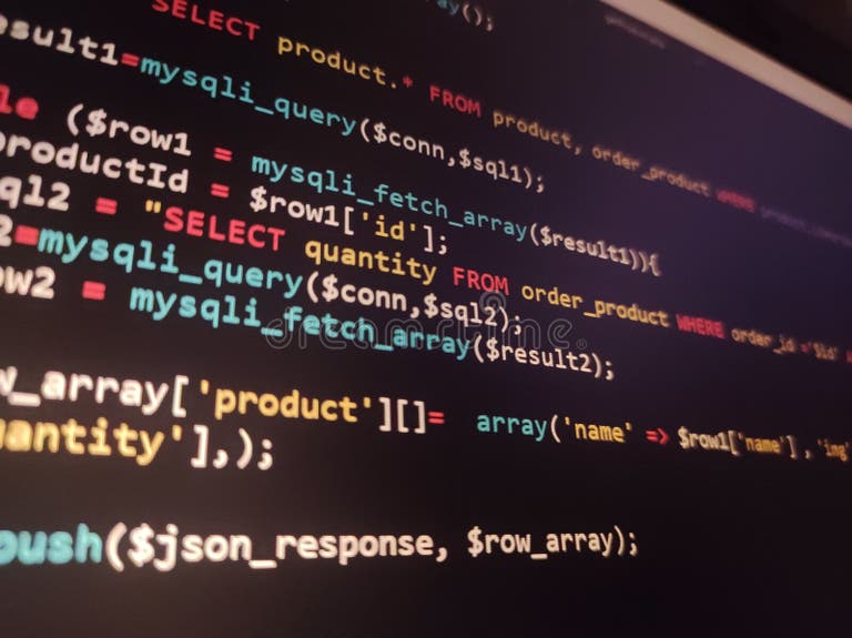 Coding Programming Source Code Screen. Abstract Technology Background. Cyber Attack or Security ...