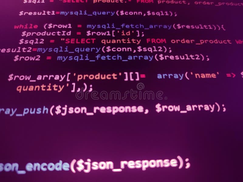 Coding Programming Source Code Screen. Abstract Technology Background. Cyber Attack or Security ...