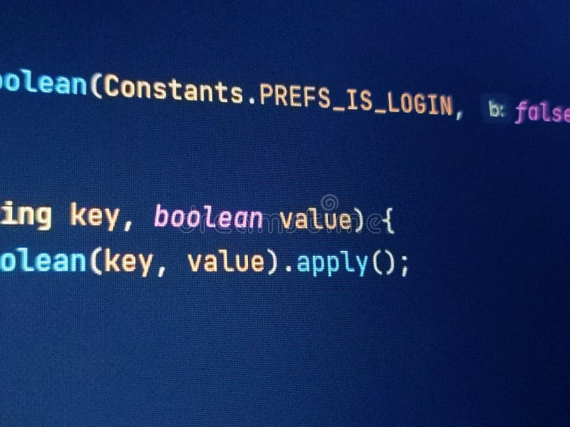 Coding Programming Source Code Screen. Abstract Technology Background ...