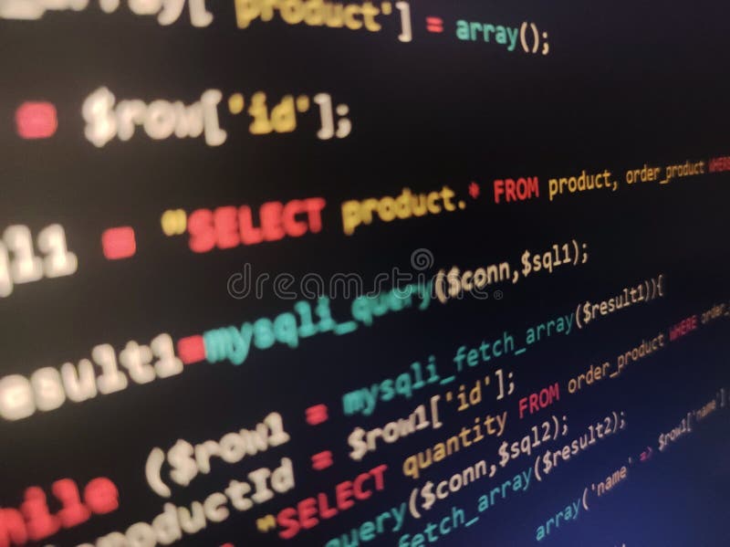 Coding Programming Source Code Screen Abstract Technology Background