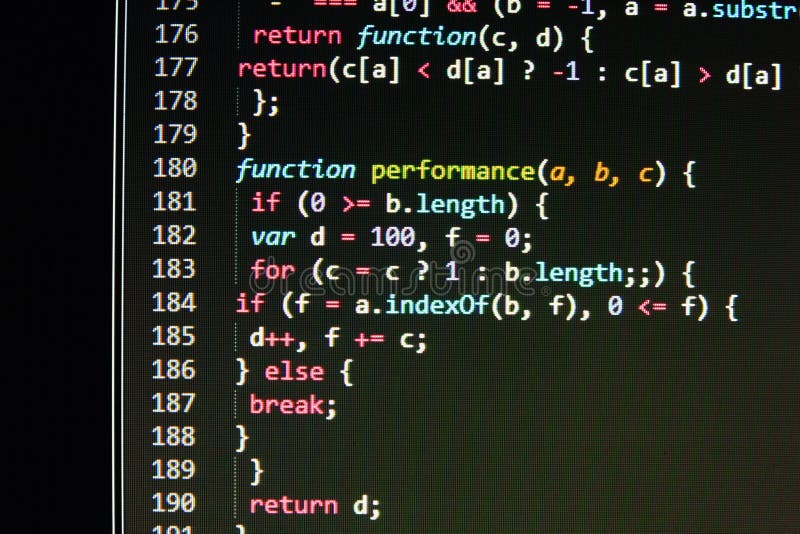 Coding Programming Source Code Screen Colorful Abstract Data Display Software Developer Web