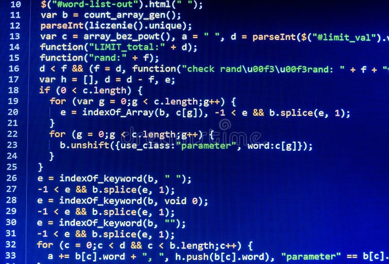 Coding Programming Source Code Screen Colorful Abstract Data Display Software Developer Web