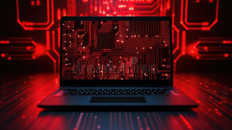Coding Red Background Technology Stock Illustration - Illustration of ...