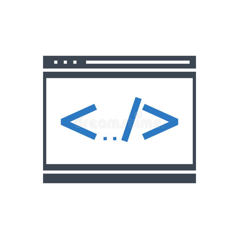 Coding Line Vector Glyph Icon Stock Vector - Illustration of glyph ...