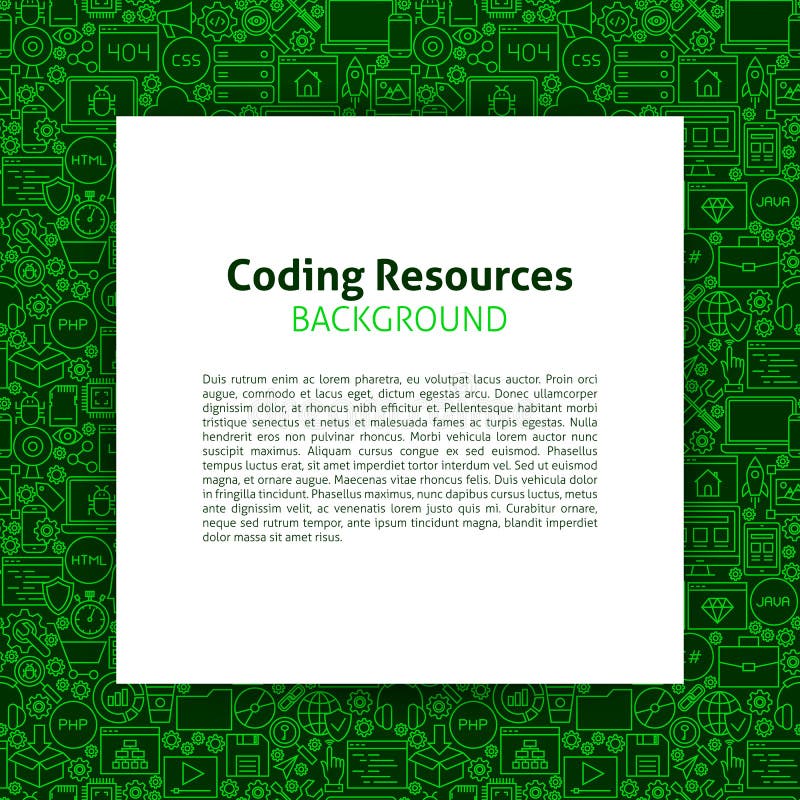 Coding Resources Paper Template Stock Vector - Illustration of business ...