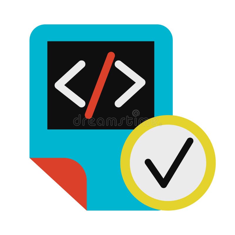 Coding Script File Symbol Glyph Vector Illustration Stock Vector - Illustration of option, file ...