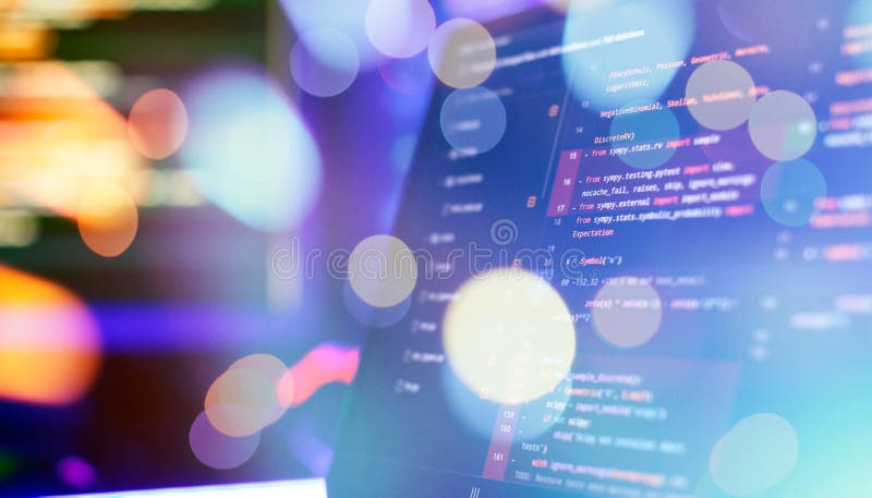 Coding Script Text On Screen Abstract Computer Script About Big Data And Blockchain Database