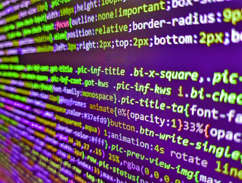 Coding Script Text On Screen Developing Programming Binary Code Software Developer Programming