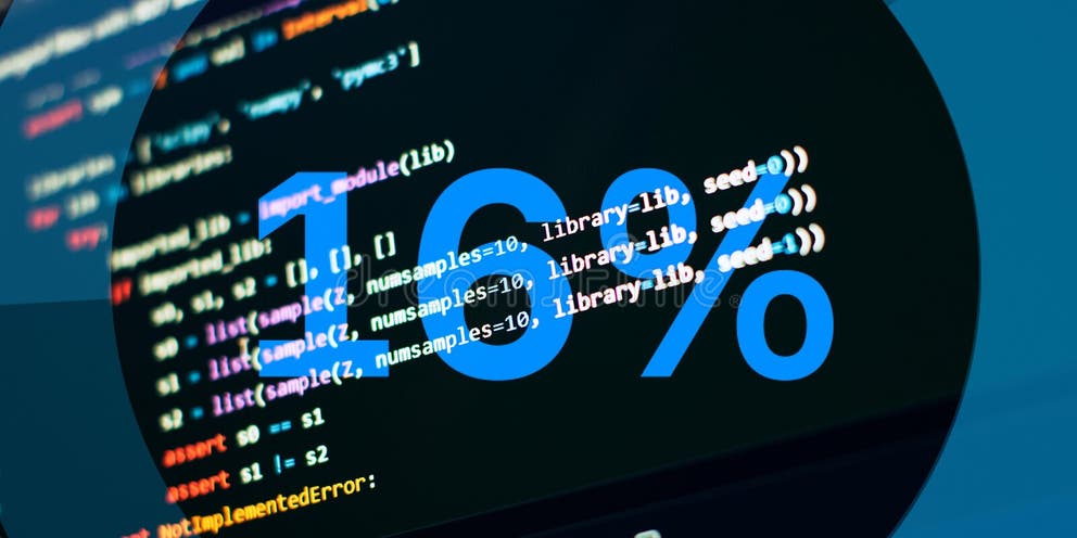 Coding Script Text on Screen. Notebook Closeup Photo. Running Computer ...