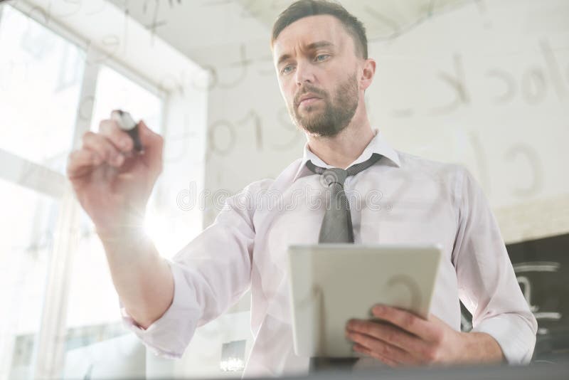 Coding Specialist Concentrated on Work Stock Image - Image of serious ...