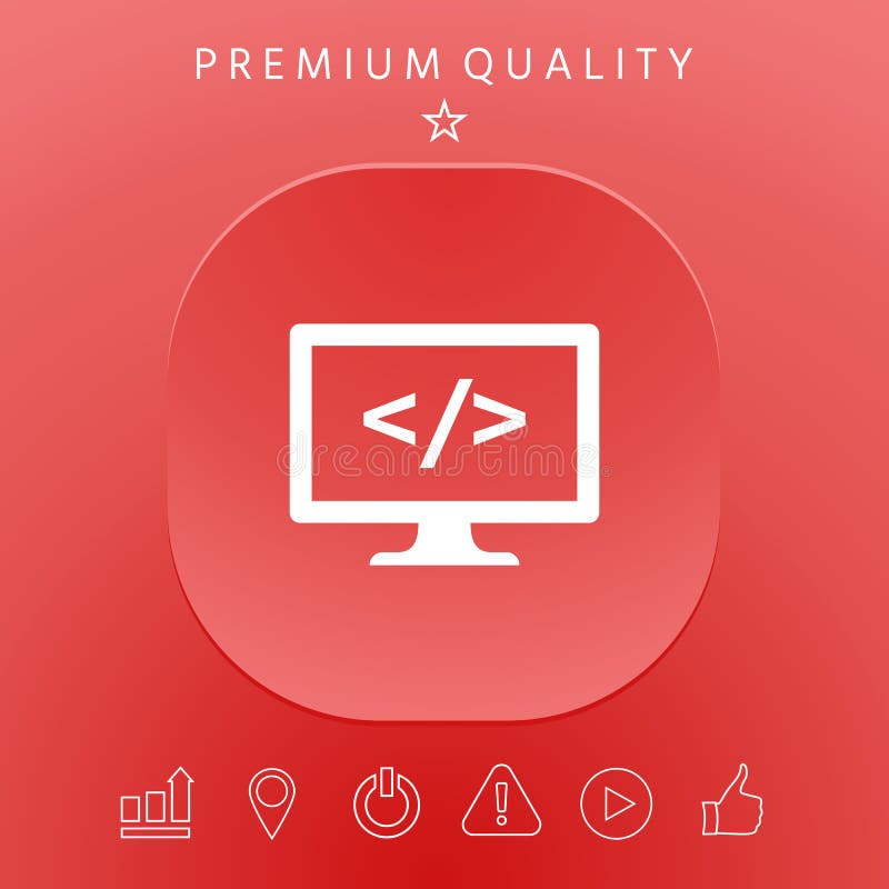 Coding symbol icon stock vector. Illustration of icon - 115293387