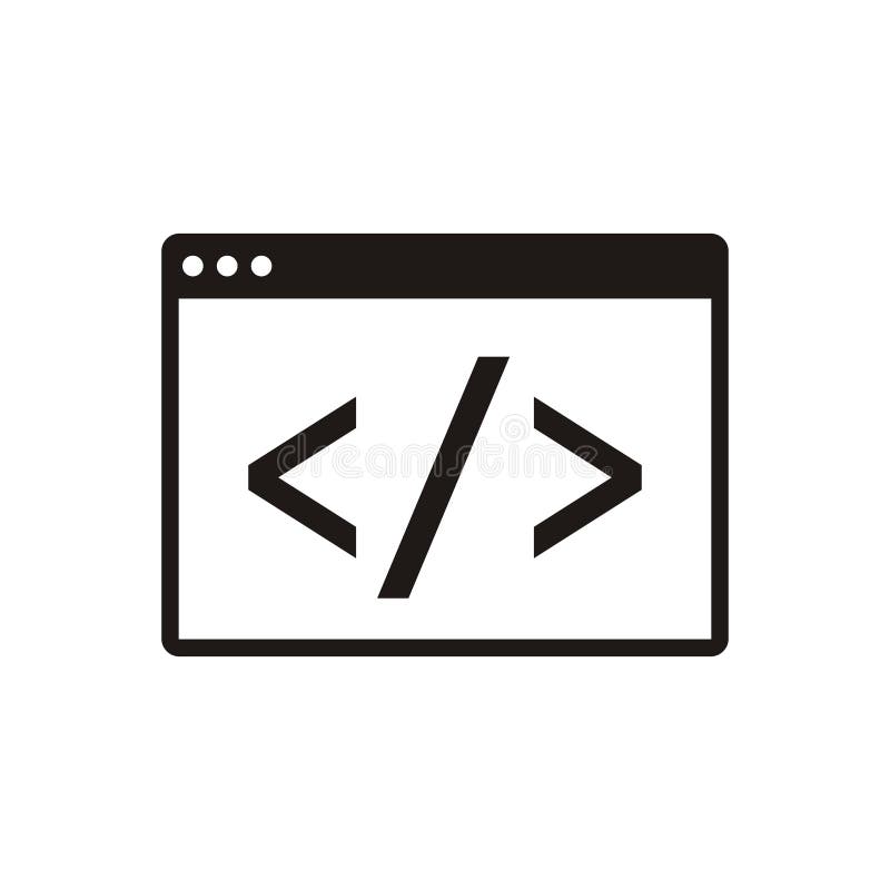 Coding symbol, vector art. stock illustration. Illustration of ...