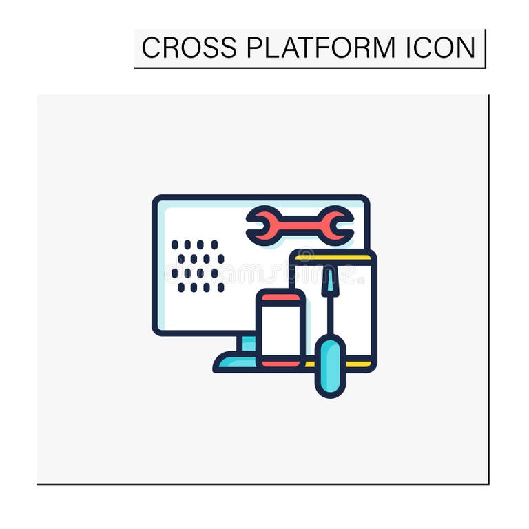 Coding toolkit color icon stock vector. Illustration of application ...
