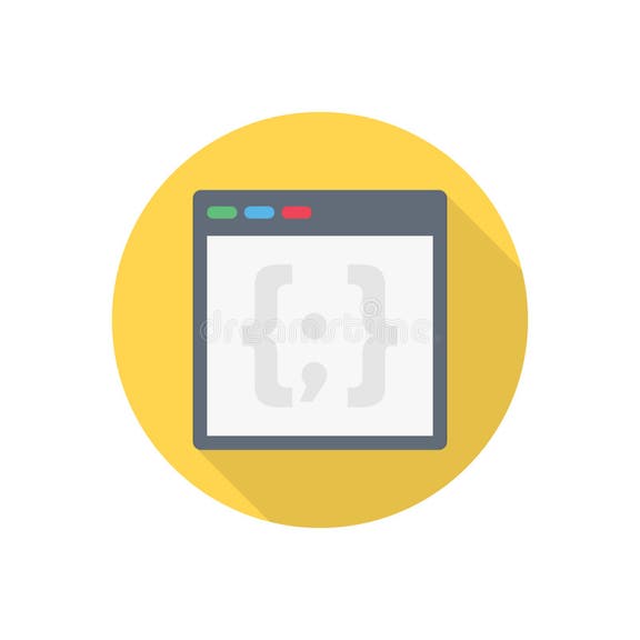 Coding Vector Flat Colour Icon Stock Vector - Illustration of digital ...