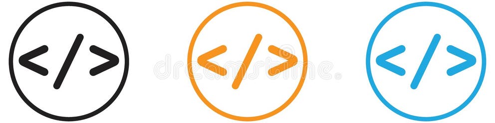 Coding Vector Logo Set Collection for Web App Ui Stock Vector ...