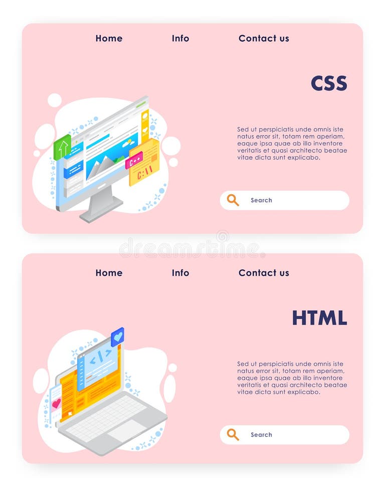 Html Css Javascript Banners Stock Illustrations – 27 Html Css Javascript Banners Stock ...