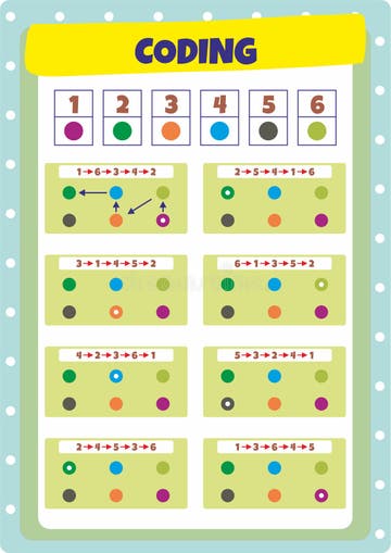 Coding Worksheet Stock Illustrations – 164 Coding Worksheet Stock ...