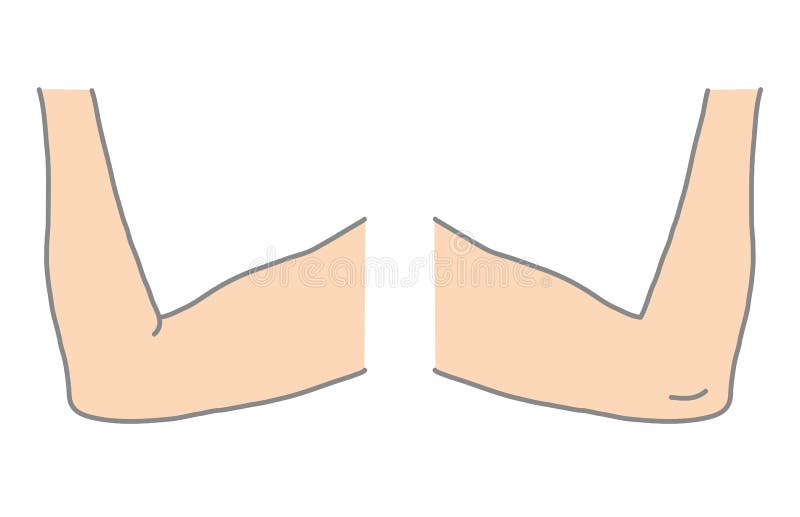 Codo humano derecho ilustración del vector. Ilustración de color ...