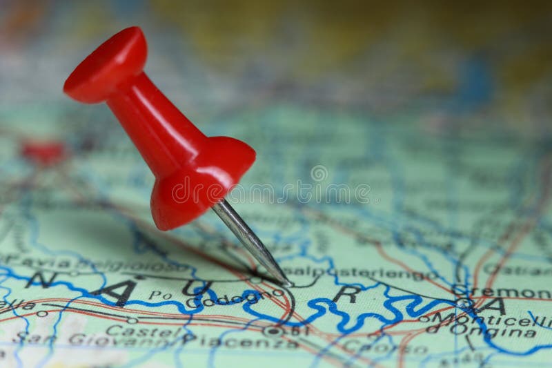 Codogno, Italy pin on map stock image. Image of earth - 367776907