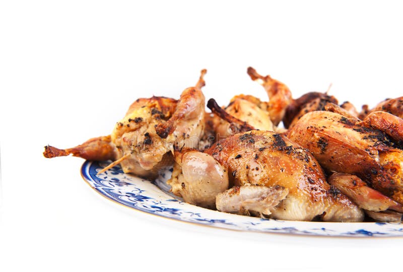Codornices asadas foto de archivo. Imagen de sano, parrilla - 31438546