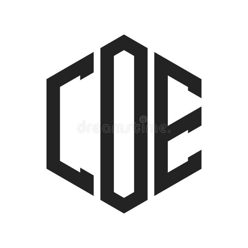 COE Logo Design. Initial Letter COE Monogram Logo Using Hexagon Shape ...