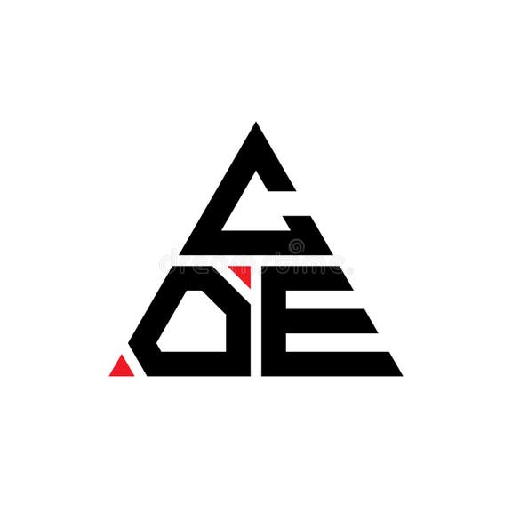 COE Triangle Letter Logo Design with Triangle Shape. COE Triangle Logo ...