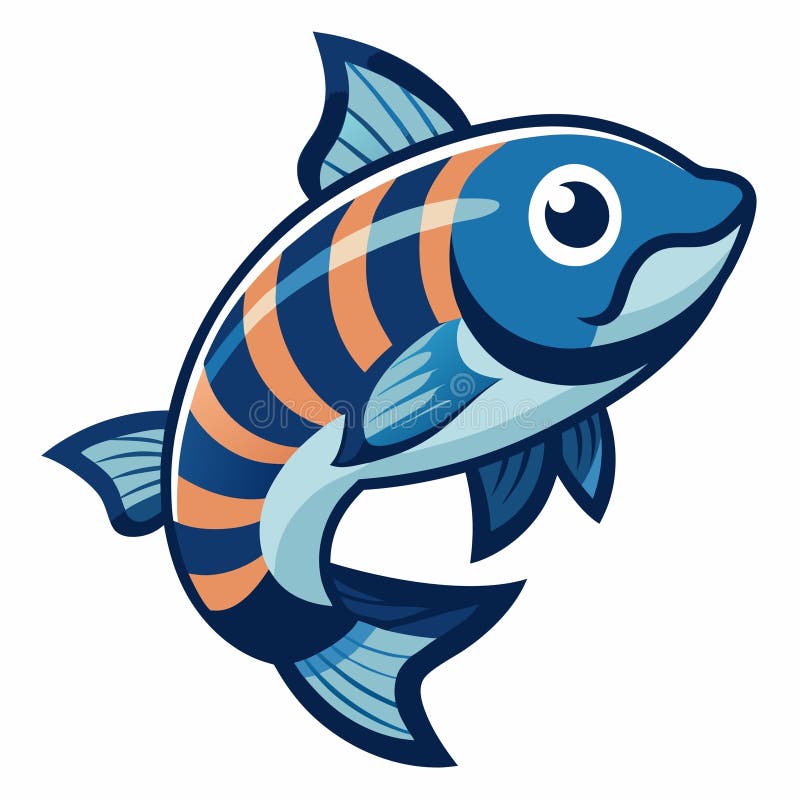 Coelacanth Fish Learns Kawaii Stock Vector - Illustration of marine ...