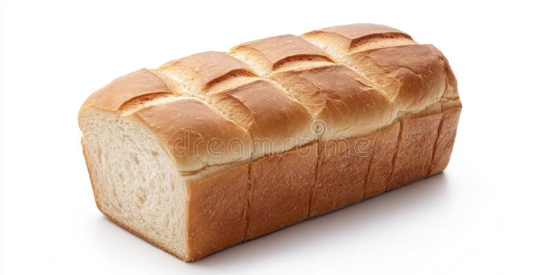 Coeliac Awareness Week Sliced White Bread Loaf on White Background ...