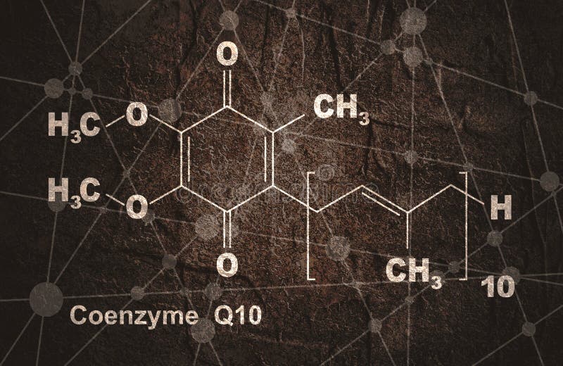 Coenzyme Q10 or ubiquinone stock vector. Illustration of biochemistry ...