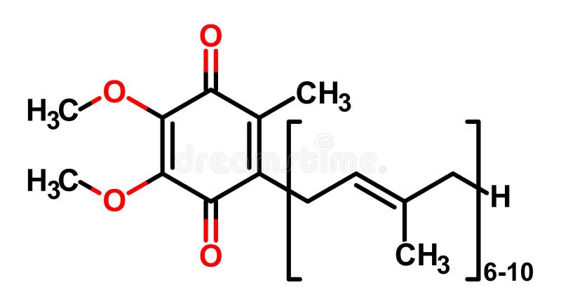 Coenzyme Q10 formula stock vector. Illustration of vector - 23796153