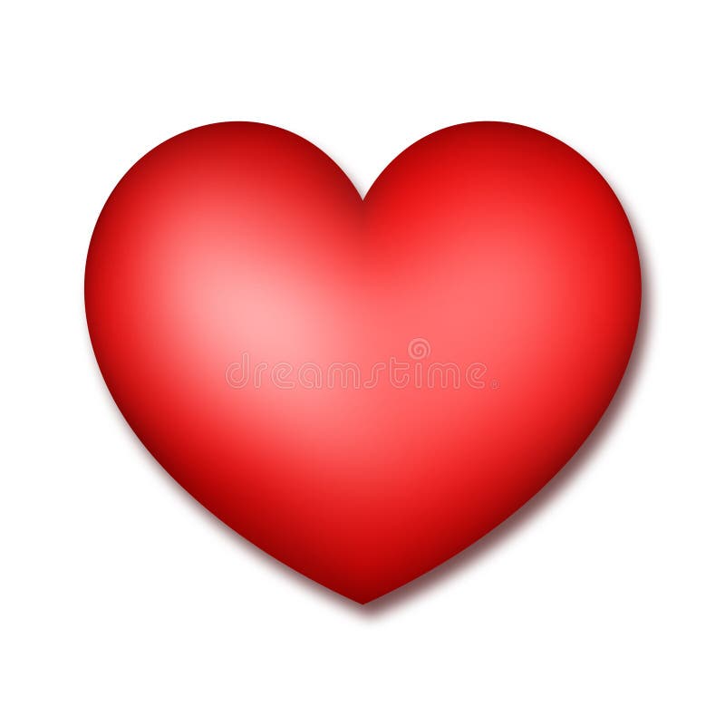 Un Grand Coeur Rouge Entouré D'amour Illustration de Vecteur ...