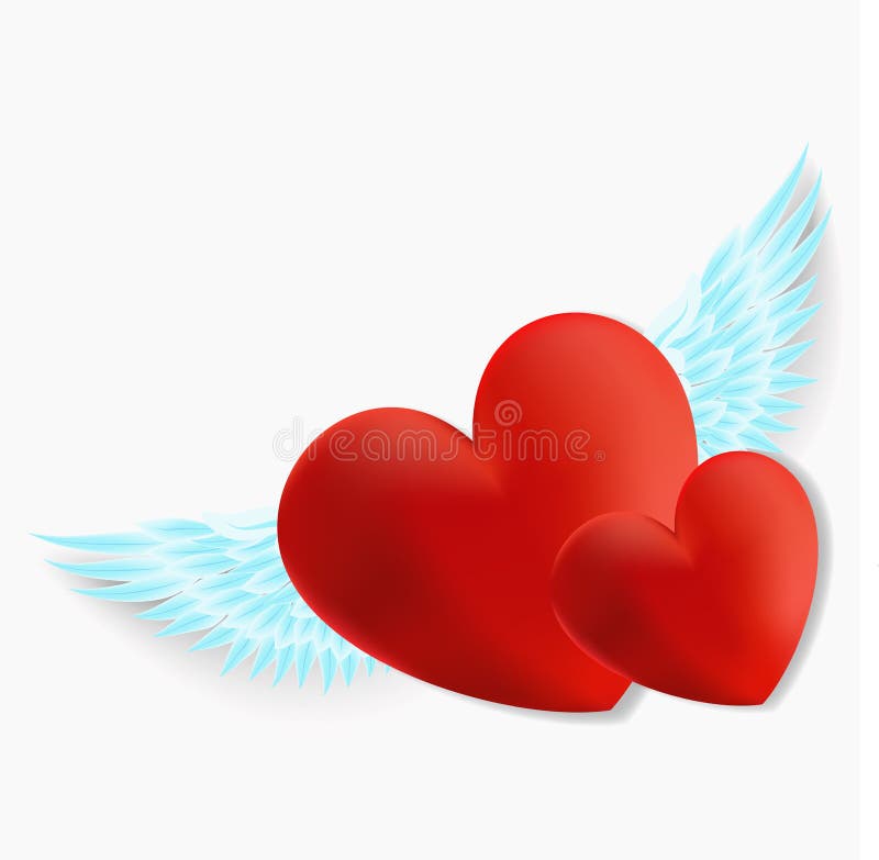 Coeur Avec Des Ailes D'ange Photo stock - Image du ange, signe: 29894682