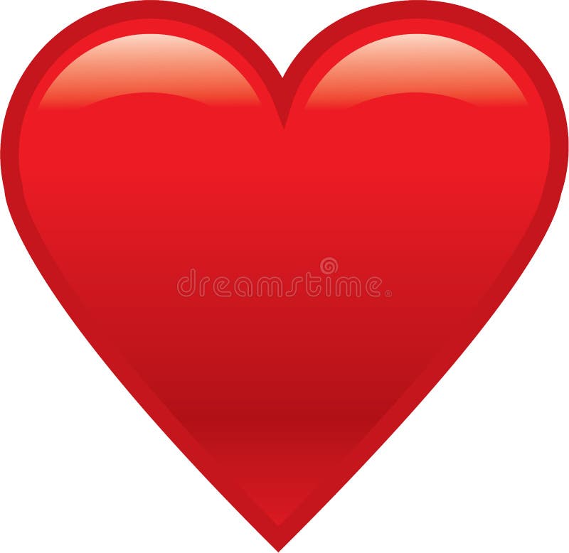 Coeur brillant rouge illustration stock. Illustration du attraction ...