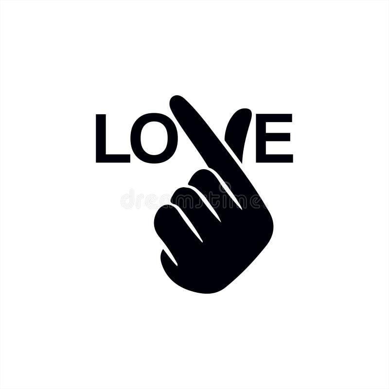 Korean Finger Heart `i Love You` Hangul Vector Illustration Korean