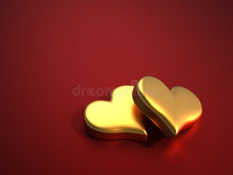 Coeur d'or illustration stock. Illustration du concept - 16632171
