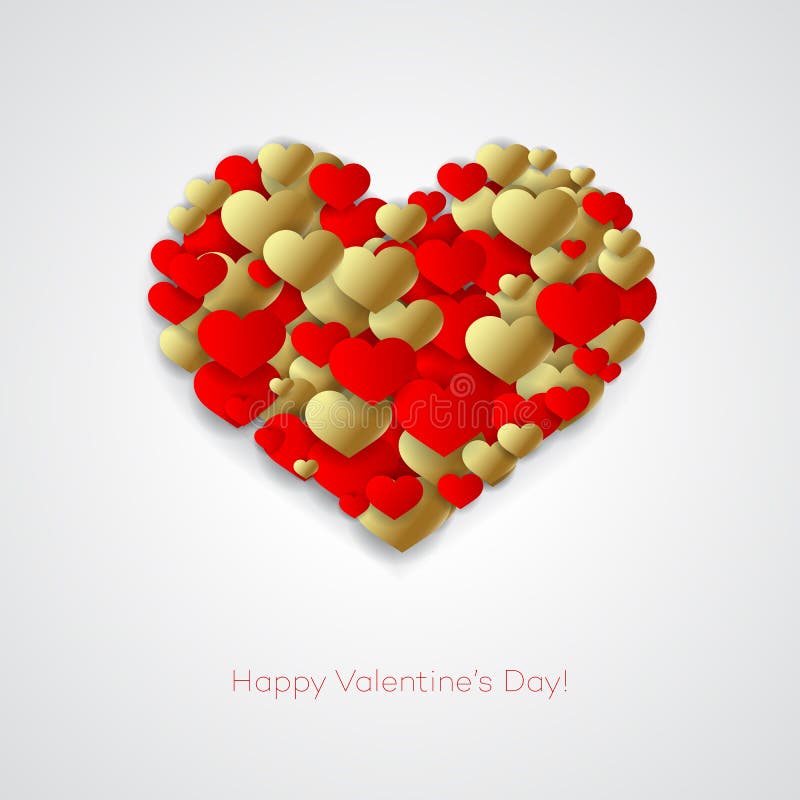 Coeur D'or D'amour De Vecteur Illustration de Vecteur - Illustration du ...