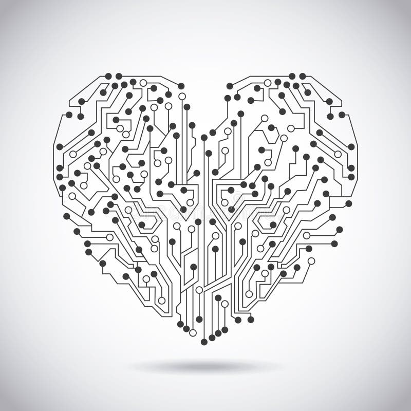 Coeur de circuit illustration de vecteur. Illustration du intégré ...