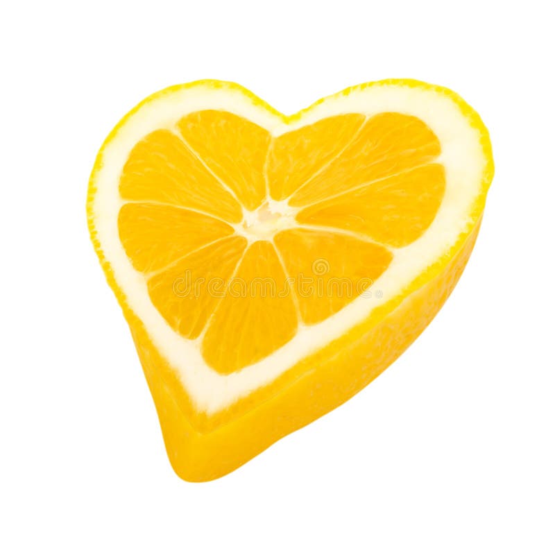 Coeur de citron photo stock. Image du vivacité, concept - 40355278