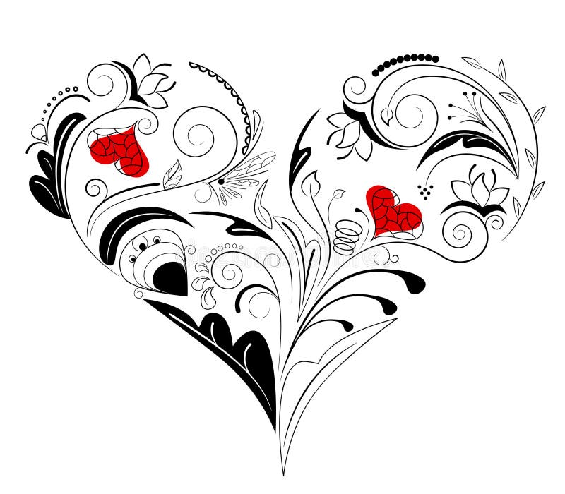 Logo de coeur stylisé illustration de vecteur. Illustration du signe ...