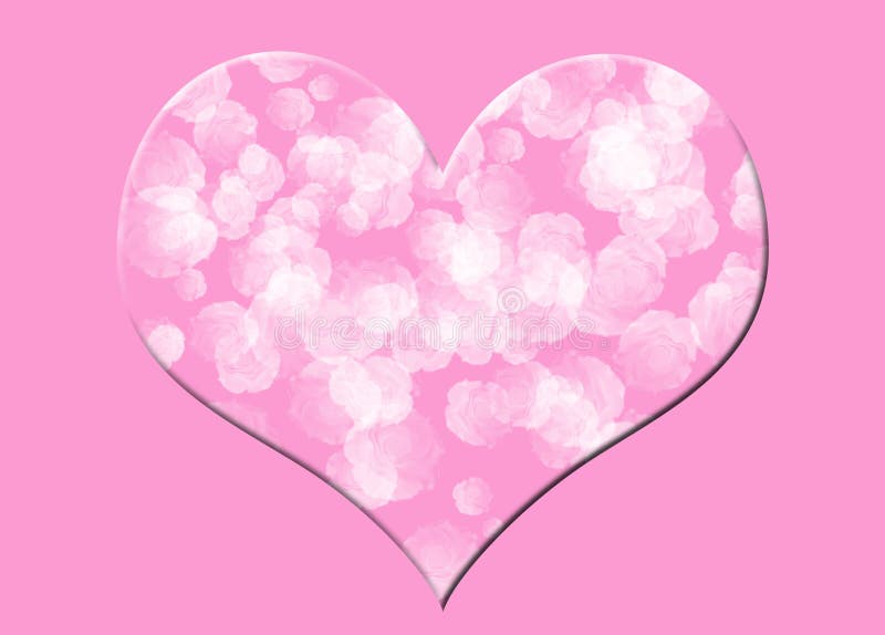 Coeur Rose Sur Le Papier De Cahier Photo stock - Image du cahier ...