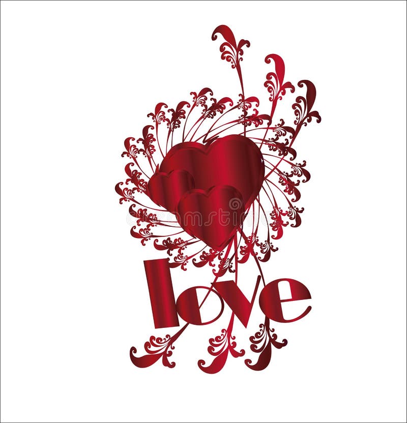 Coeur Je t'aime cadre illustration stock. Illustration du texte - 36756975