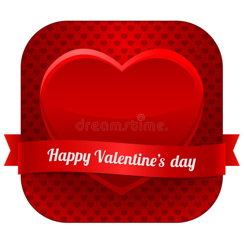 Coeur Moderne De Vecteur Avec Le Ruban Illustration de Vecteur ...