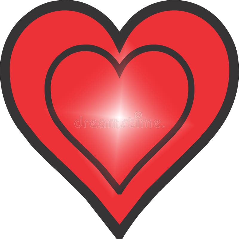 Grand coeur rouge simple illustration de vecteur. Illustration du ...