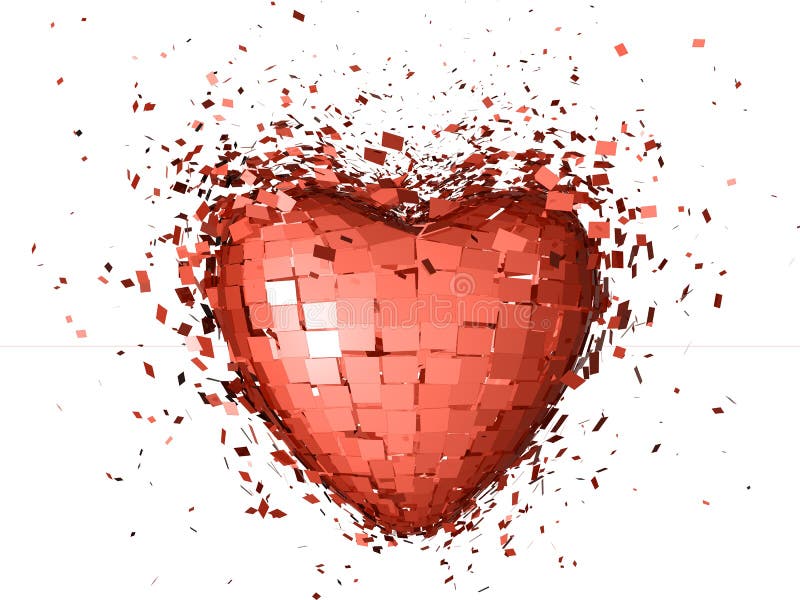 Coeur de explosion illustration de vecteur. Illustration du valentines ...