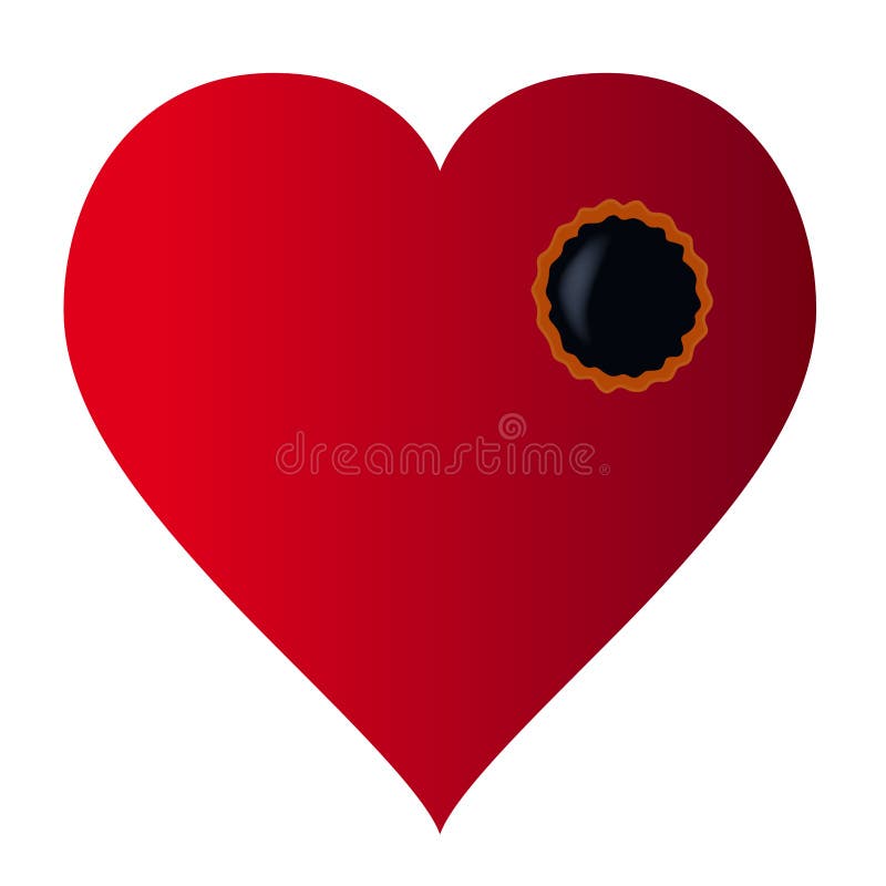 Symbol of a Heart Repaired with a Patch. Stock Vector - Illustration of ...