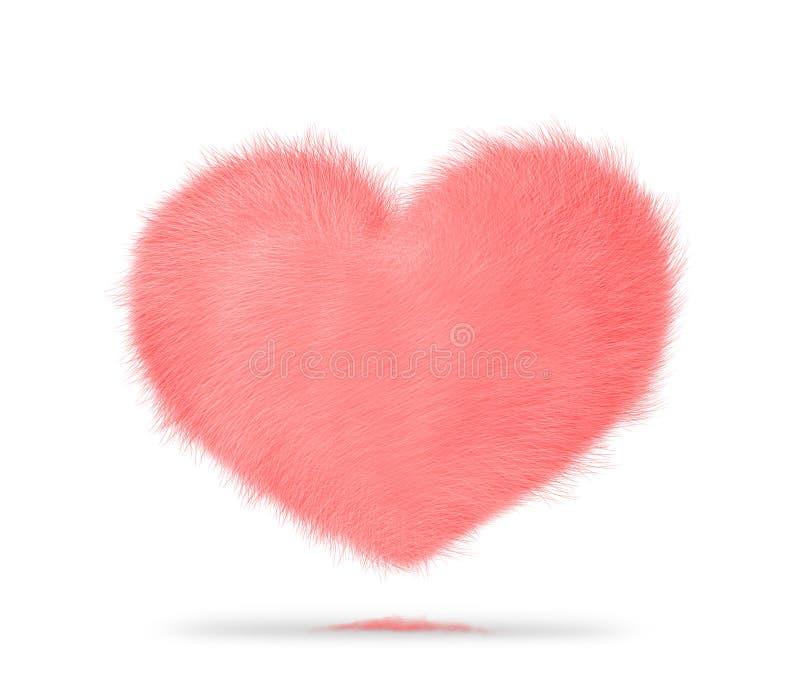 Coeur velu illustration stock. Illustration du rose, cadre - 7978588